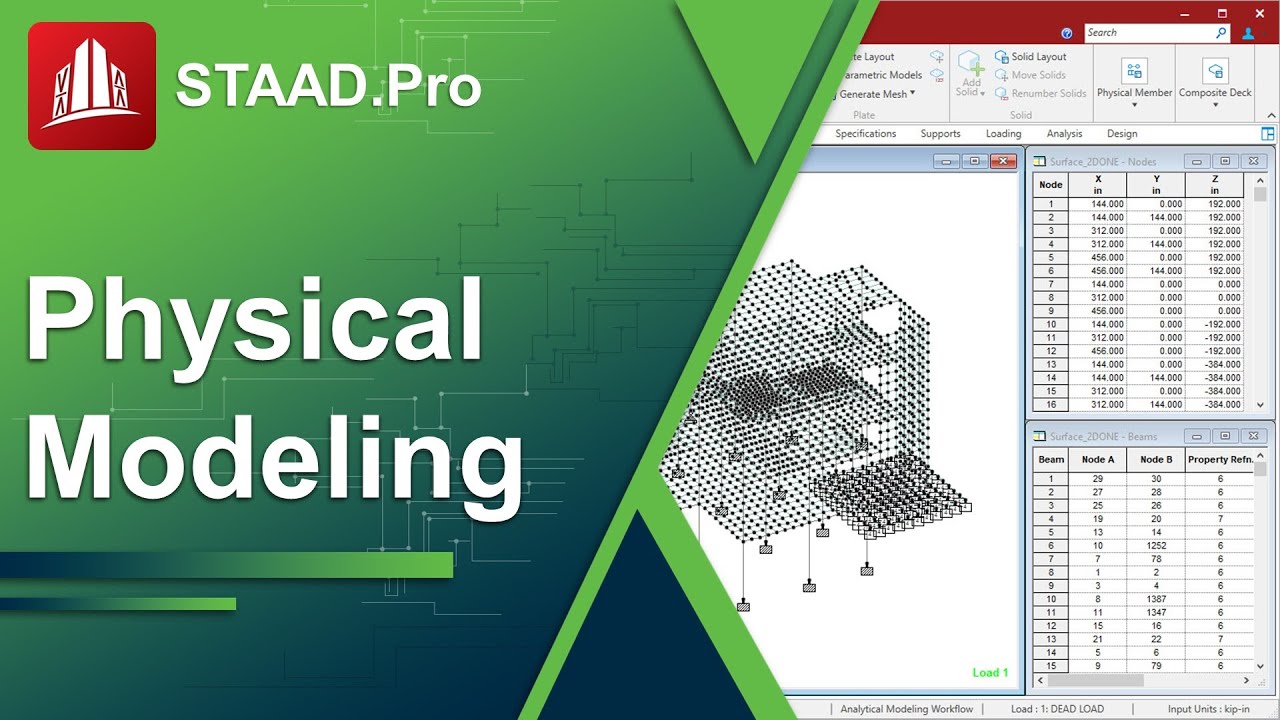 Modeling Physical Objects in the STAAD.Pro Physical Modeler - YouTube