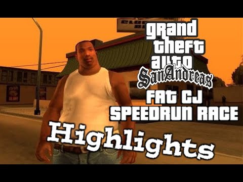 GTA San Andreas Los Santos Fat CJ + Riot% Speedrun Race Best Moments ...