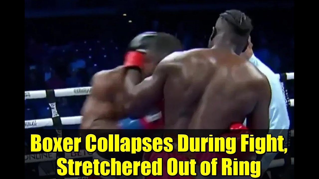 Boxer Collapses During Fight, Stretchered Out of Ring - YouTube