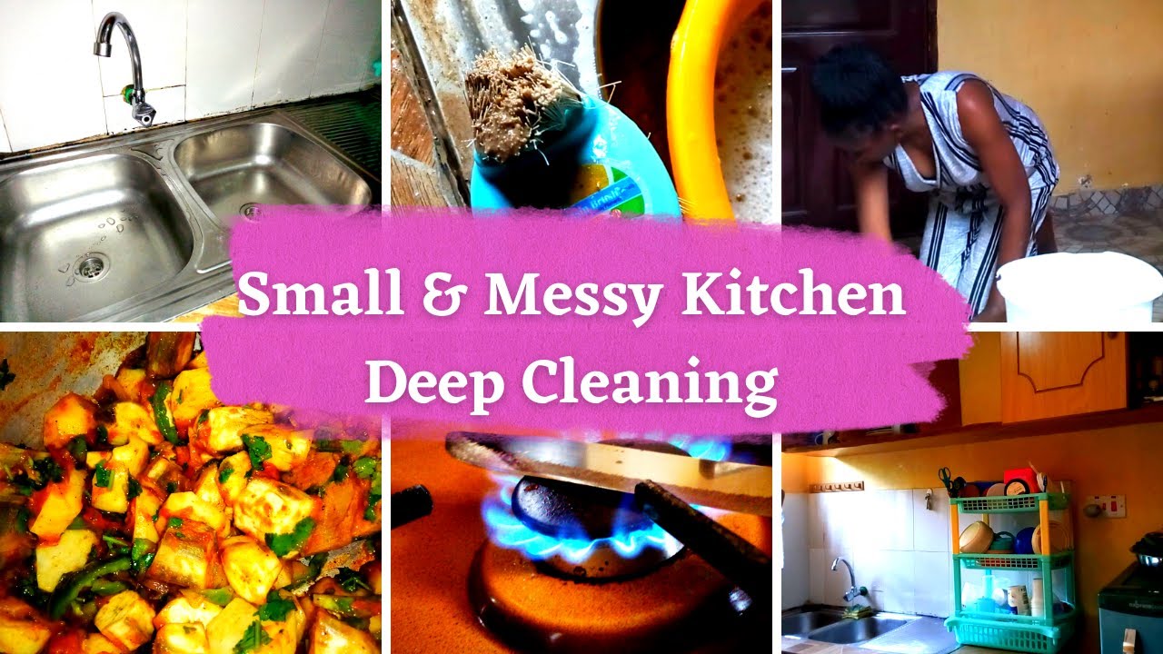 Small (messy) Kitchen Deep Cleaning & Organizing: Cleaning Up Small ...