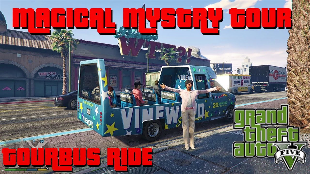 vinewood tour bus tour gta 5 story mode - YouTube