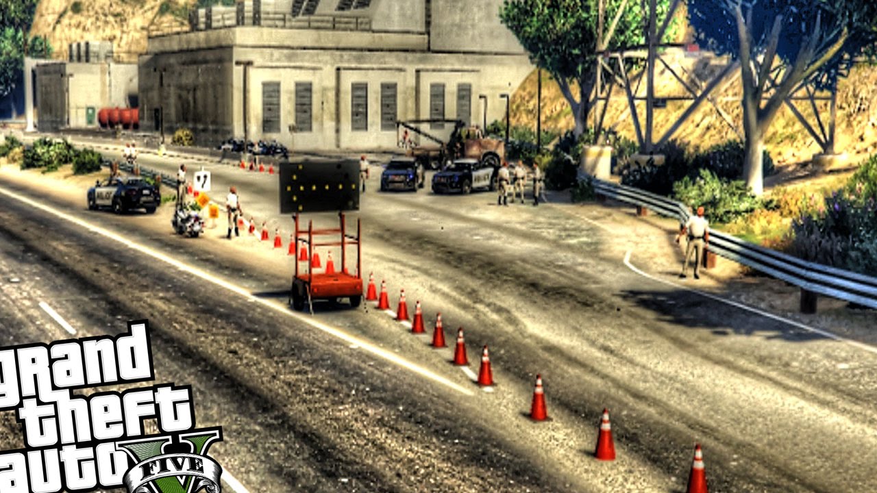Highway Police Checkpoints - GTA 5 PC MOD - YouTube