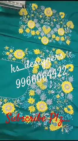 Kids design full computer embroidery work - YouTube