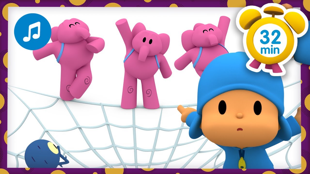 🎶🐘🕸 One elephant balancing + Nursery Rhymes & Baby Songs [ 32 minutes ...