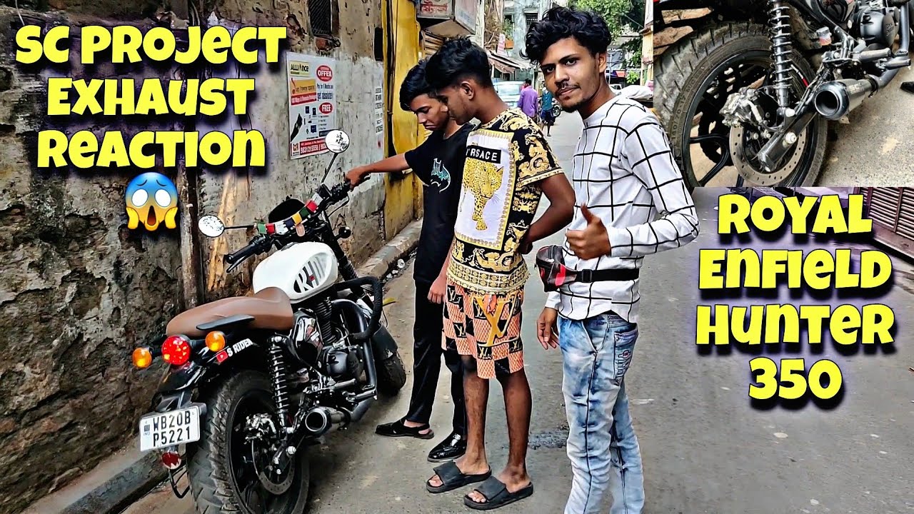Hunter 350 SC Project Exhaust Note Reaction😱 | hunter 350 modified | Public Reaction🔥 - YouTube