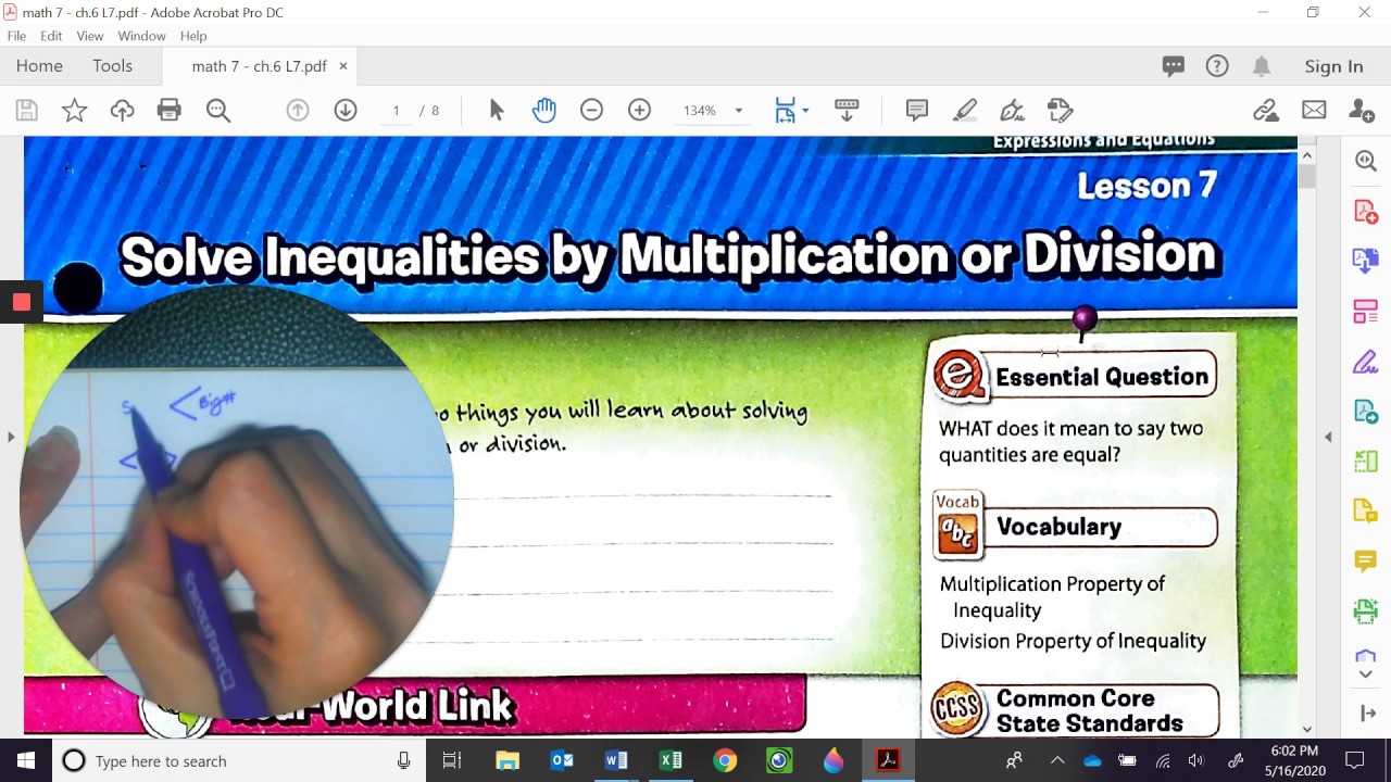 Math 7 - Ch.6 Lesson 7 - YouTube