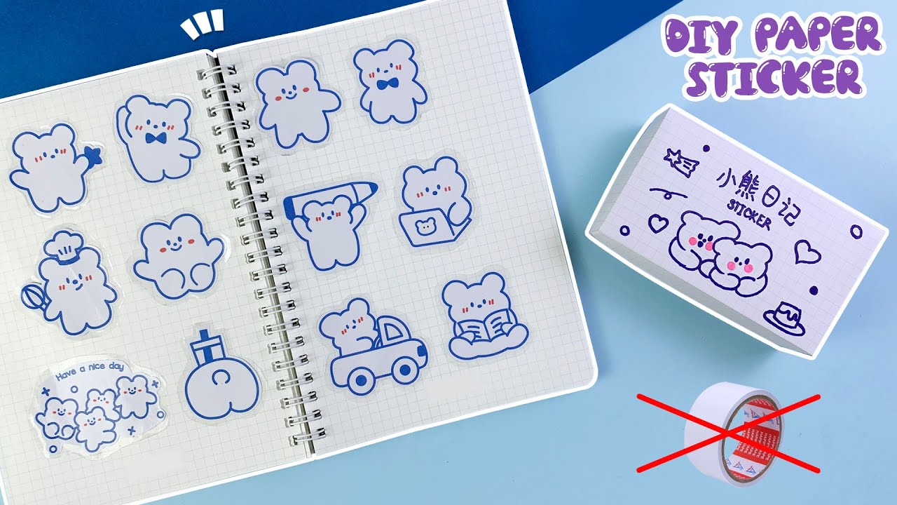 [#2] Cách Làm 🐻 Sticker GẤU BÉO 🐻 K Cần Vẽ Theo Yêu Cầu Của Fan / DIY ...