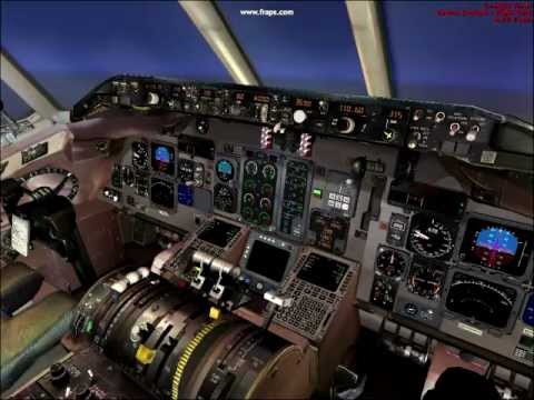 HD American Airlines MD-87 inflight 35'000 feet cockpit,wing,and outer ...