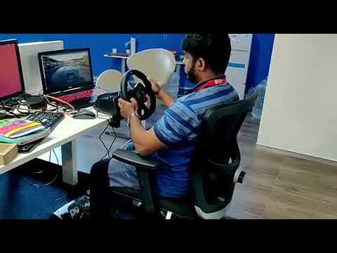 Testing Carla+ logitech g29 steering wheel control - YouTube