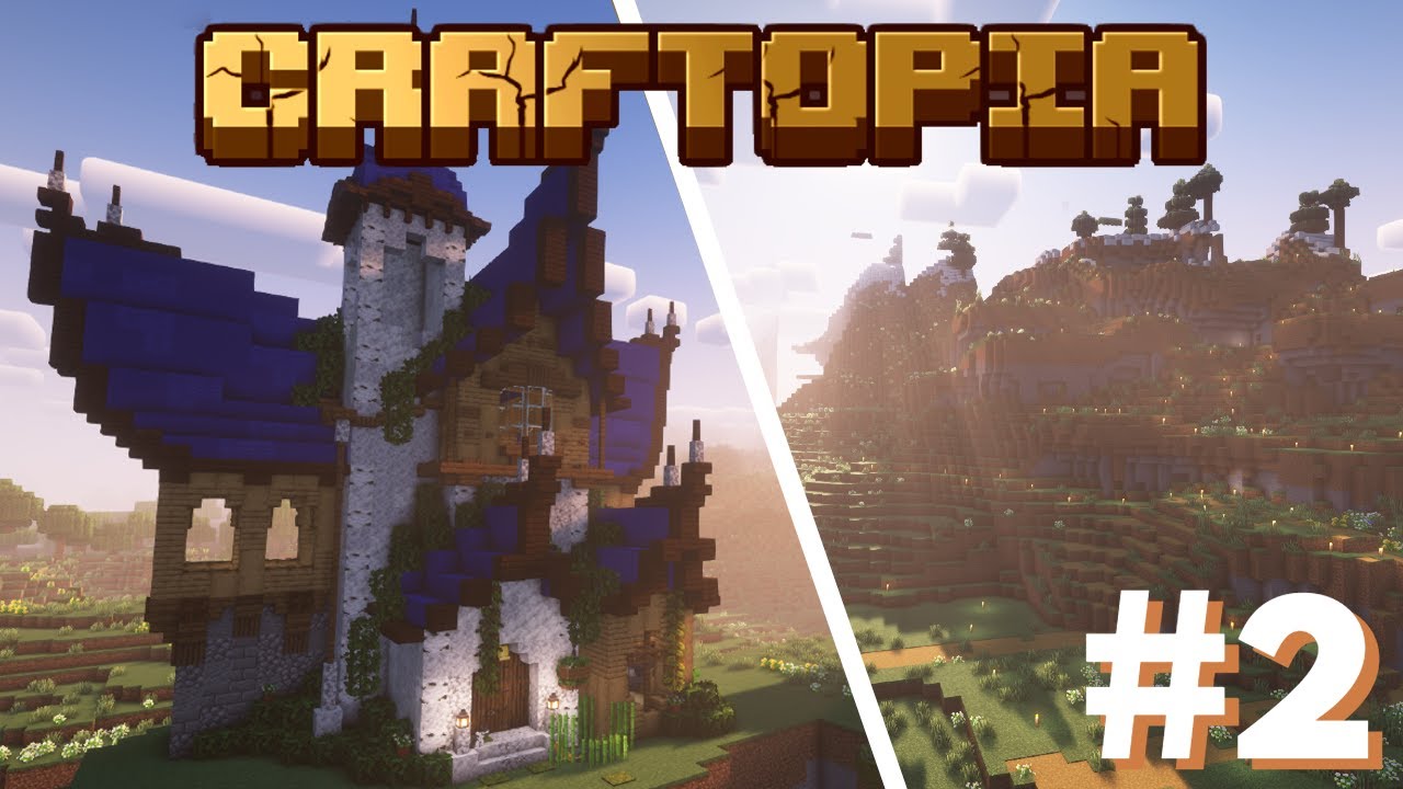 A Home & District Plans! : Craftopia Minecraft Survival (#2)🐇 - YouTube