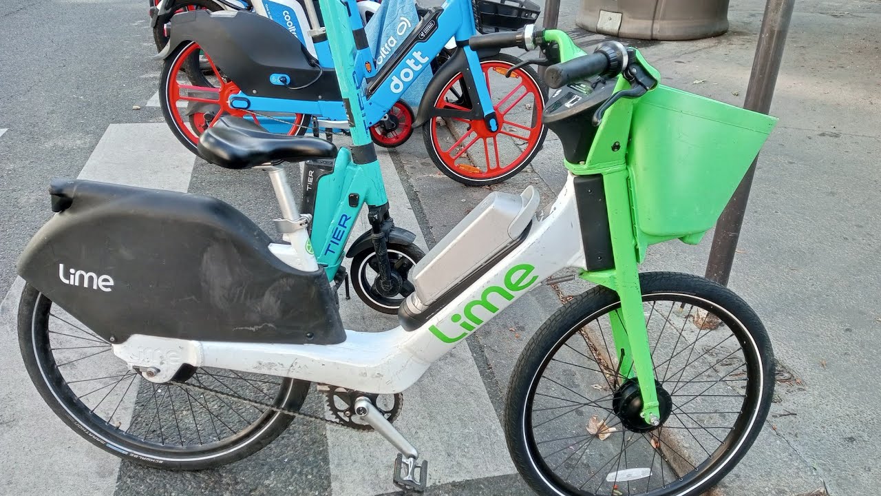 Lime electric cycle. - YouTube