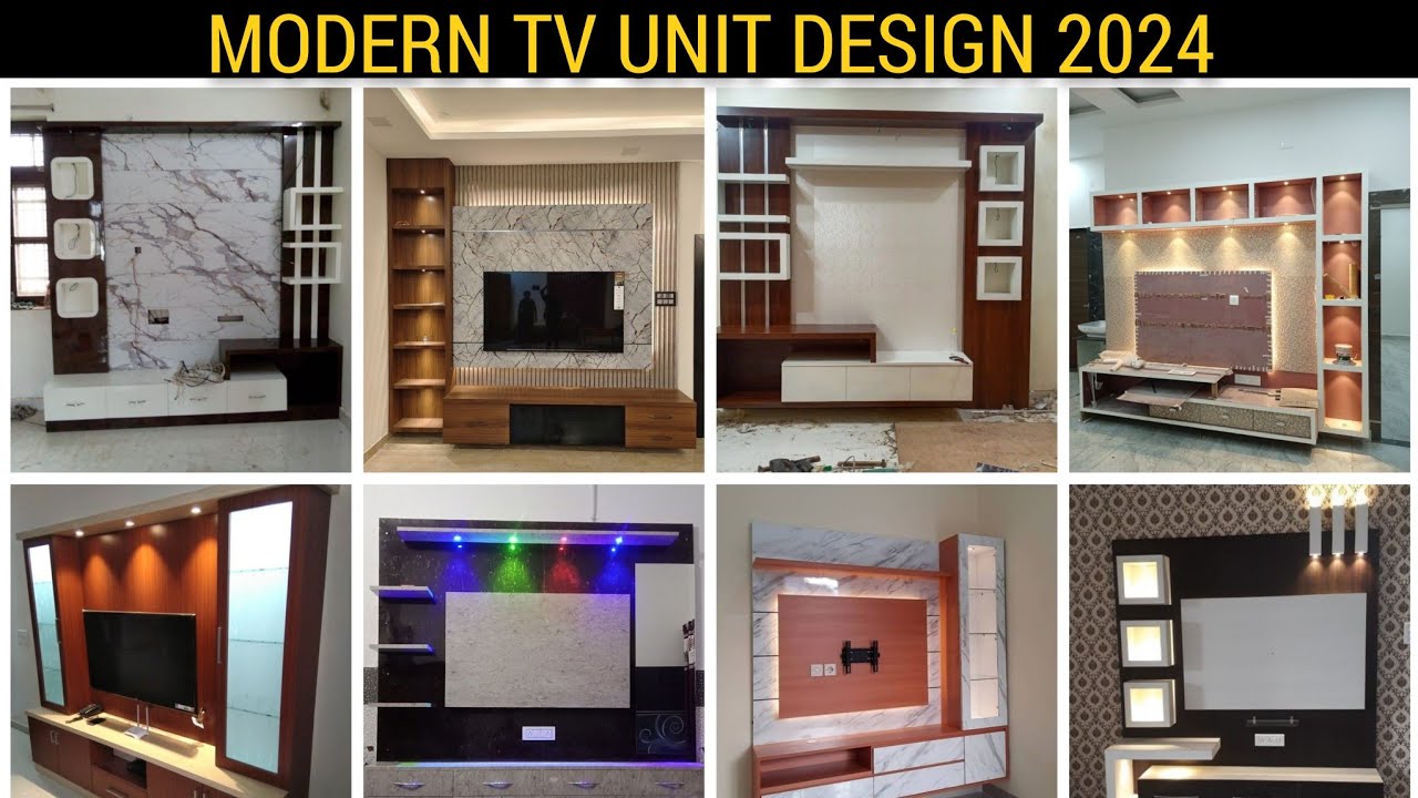 Modern TV Unit Design Ideas 2024 || TV Cabinet || Wooden Unit || TV ...