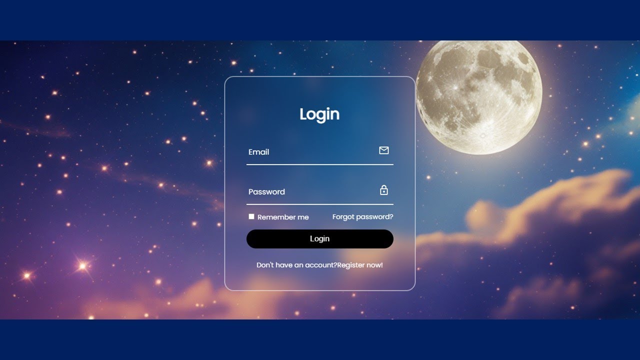 Create a Login Form in HTML and CSS | Glassmorphism Login Form in HTML ...