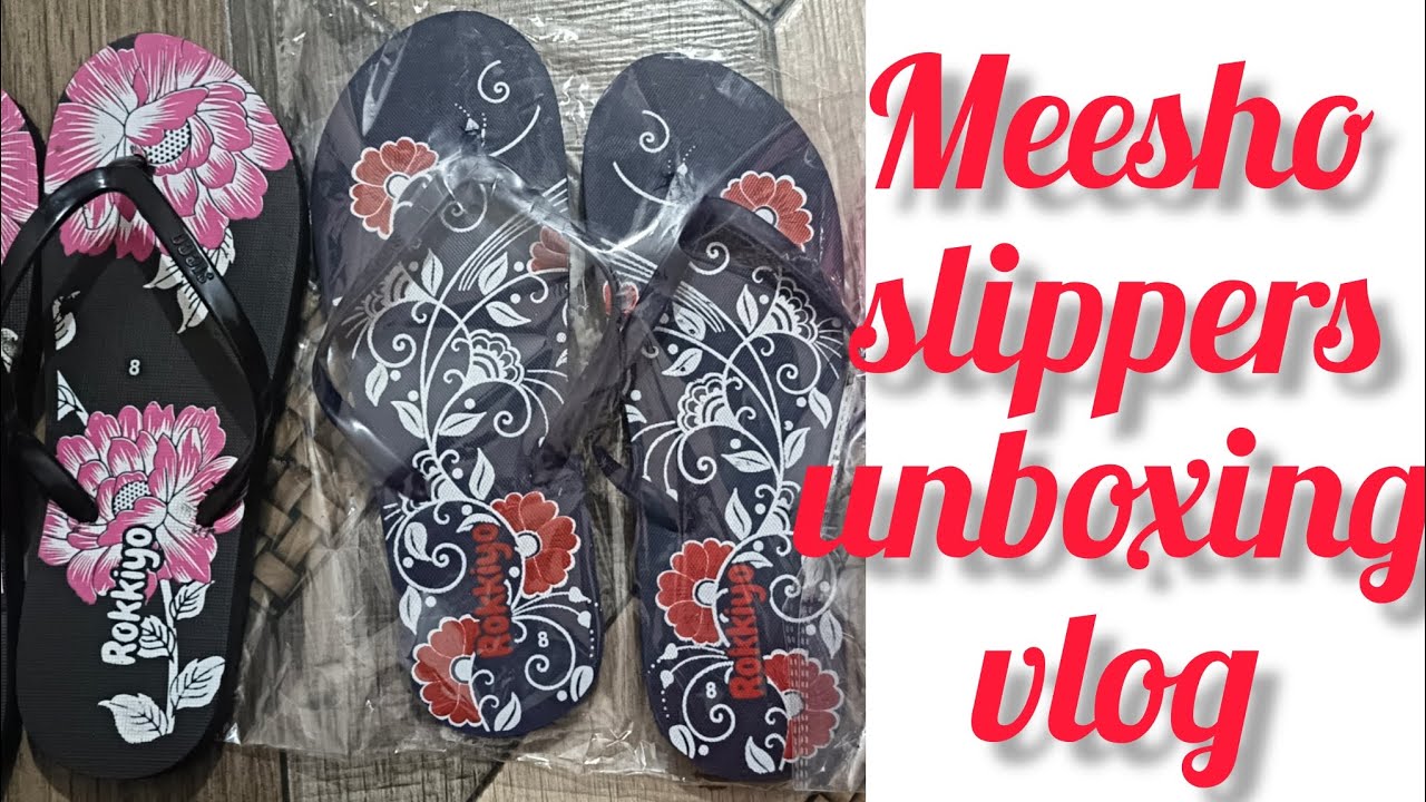 Meesho slippers unboxing vlog 180₹pak of 3 slippers👡🩴#subscribe # ...