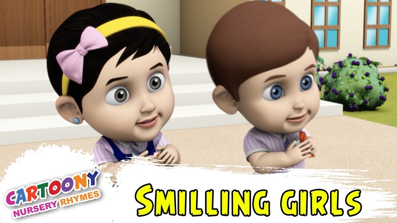Smiling Girl Rhymes In English | New Educational Cartoony Rhymes In ...