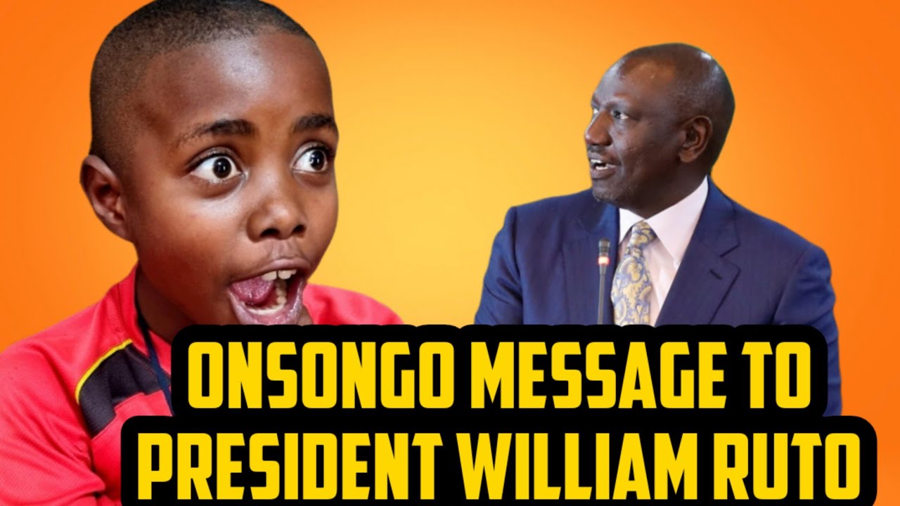 BREAKING NEWS!! ONSONGO CONGRATULATES PRESIDENT ELECT RUTO IN A SPECIAL ...
