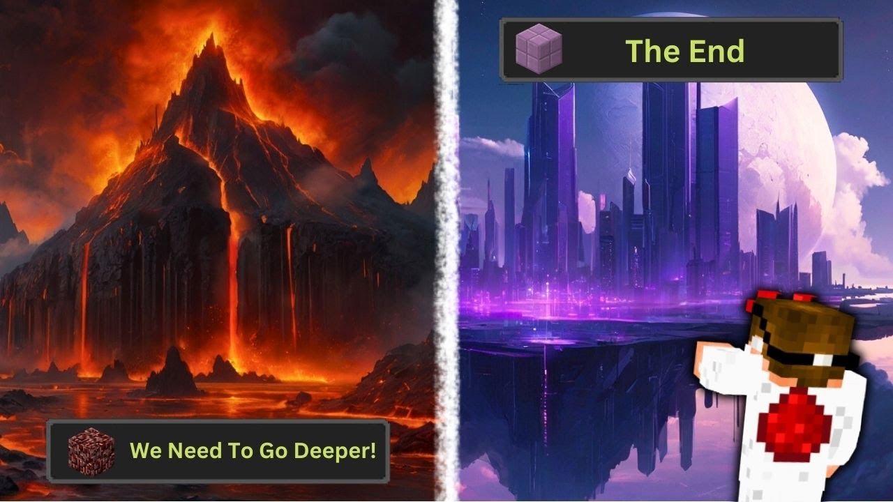 The Nether + The End = Death!! Minecraft Custom Map Ep. 9! - YouTube