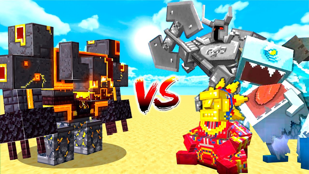 NETHERITE MONSTROSITY vs Mowzie's Mobs (Frostmaw, Ferrous Wroughtnaut ...