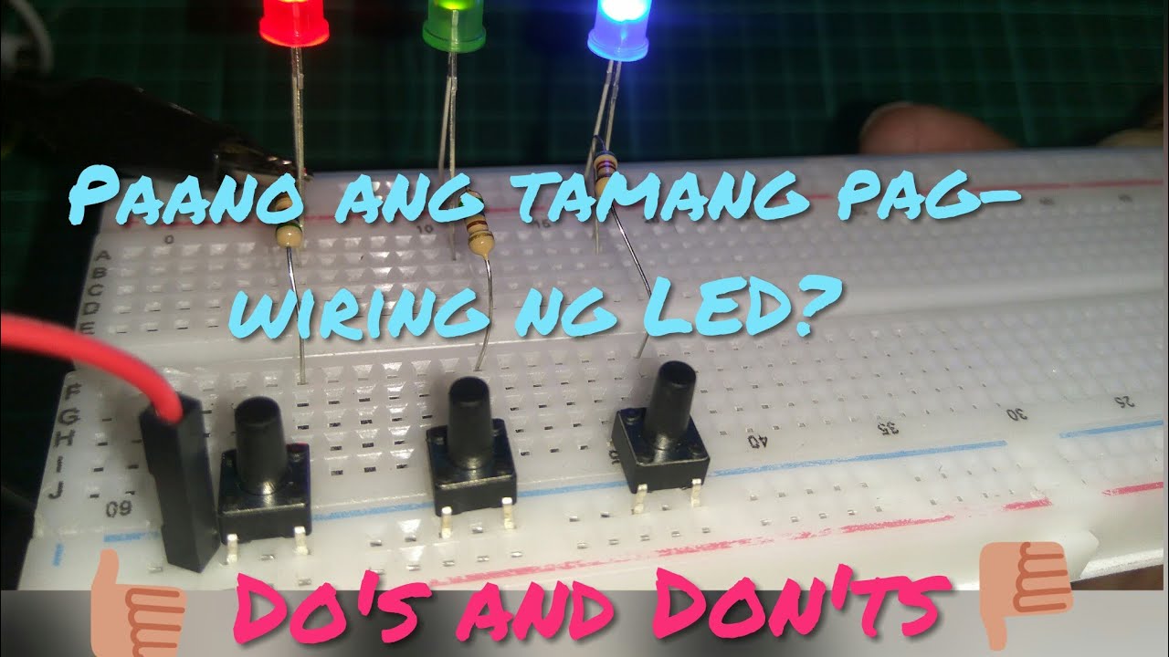 Basic wiring ng LED - YouTube