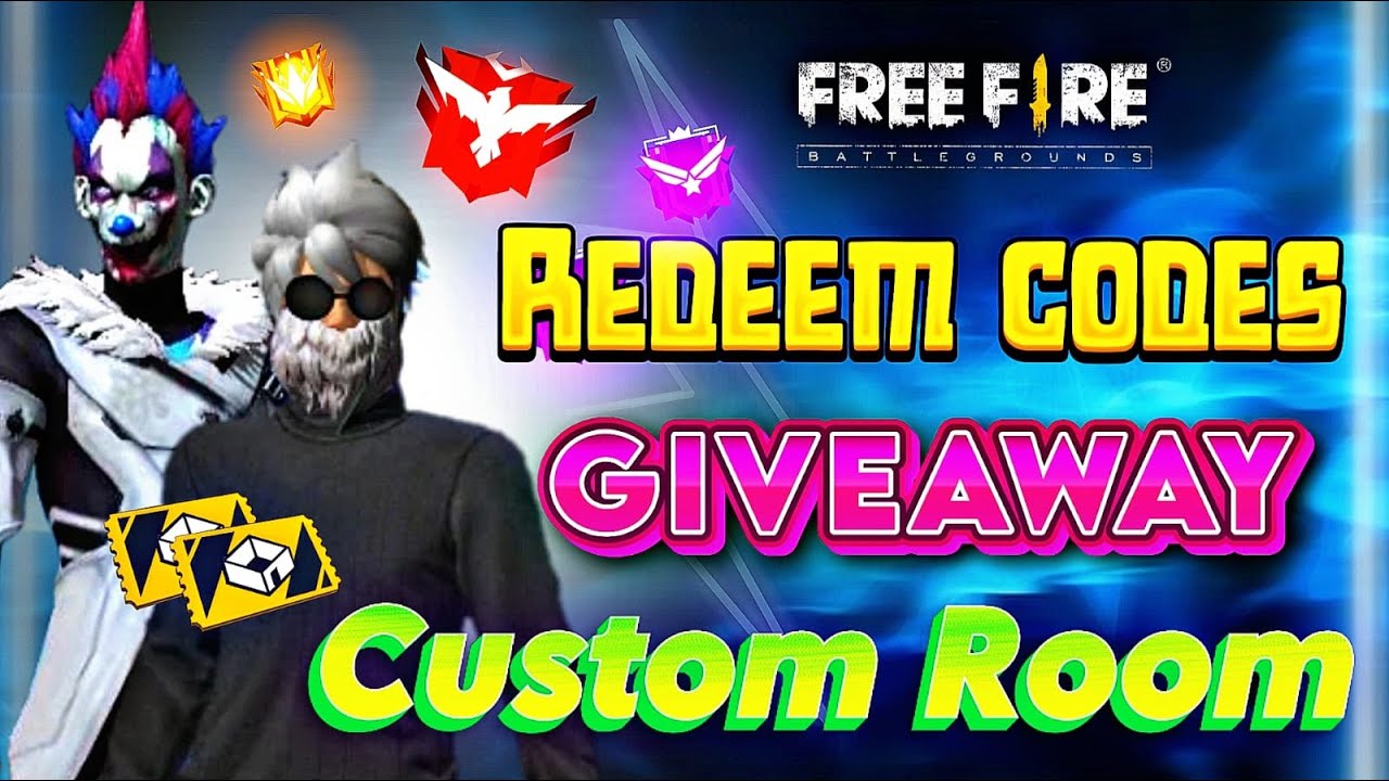 FREE FIRE LIVE : REDEEM CODE CUSTOM ROOM GIVEAWAY PRIZE AT EVERY 100 ...