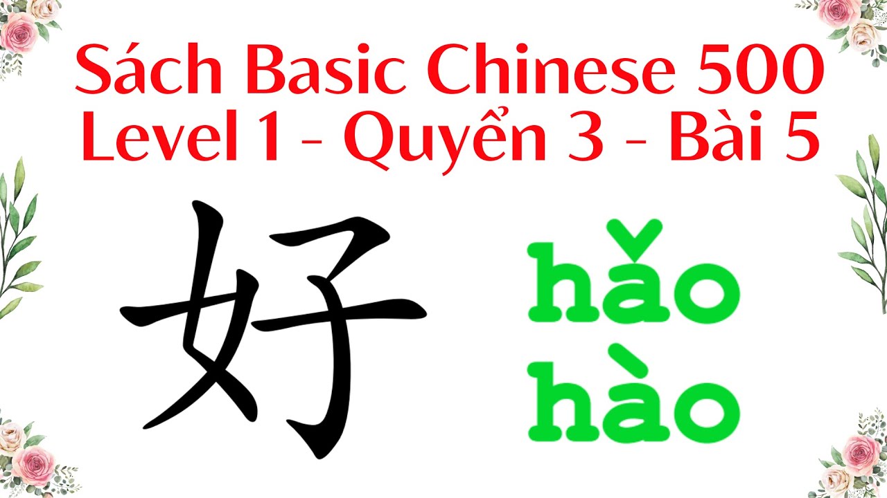 Bài 5 好 - Basic Chinese 500 Level 1 Quyển 3 #BasicChinese500NN - YouTube