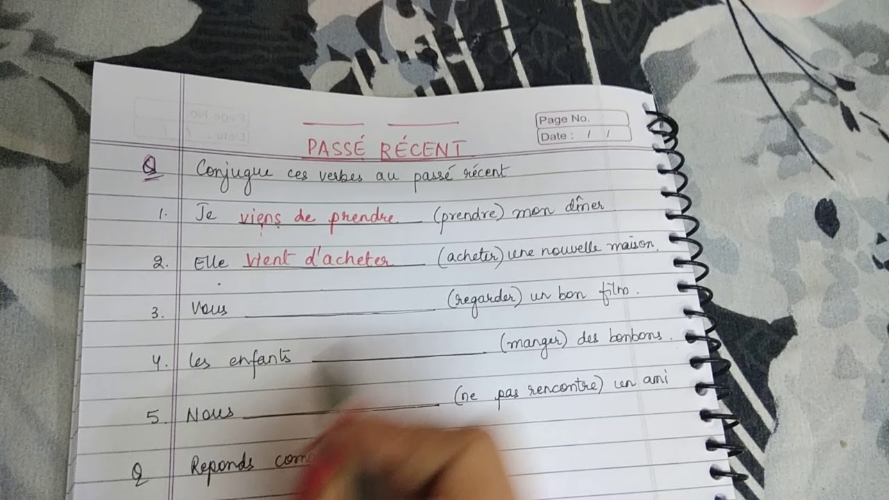 Passe recent questions - YouTube