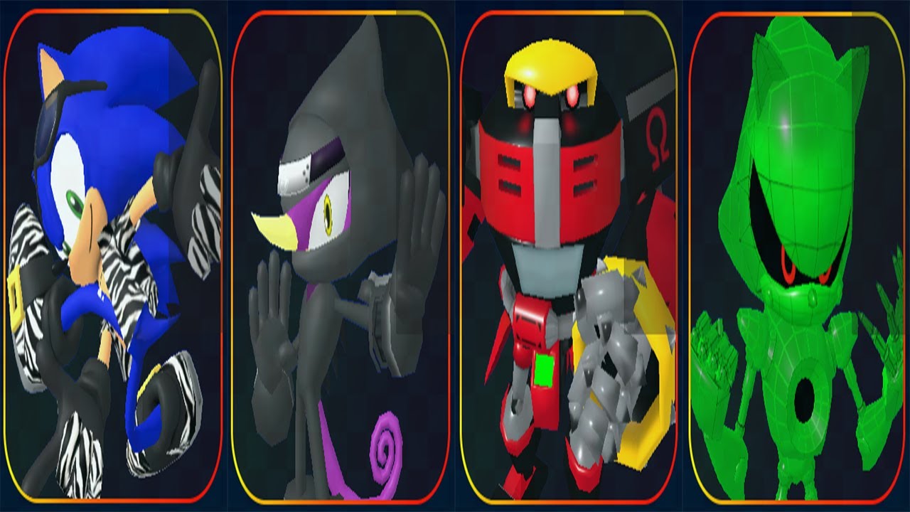 Zebra Sonic vs Ninja Espio vs Omega vs Hologram Metal Sonic in Sonic ...