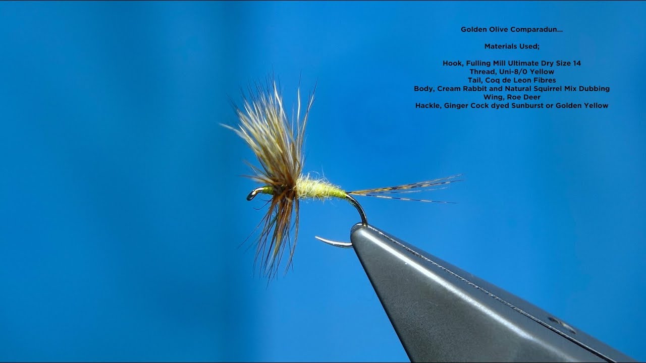 Tying a Golden Olive Comparadun by Davie McPhail - YouTube
