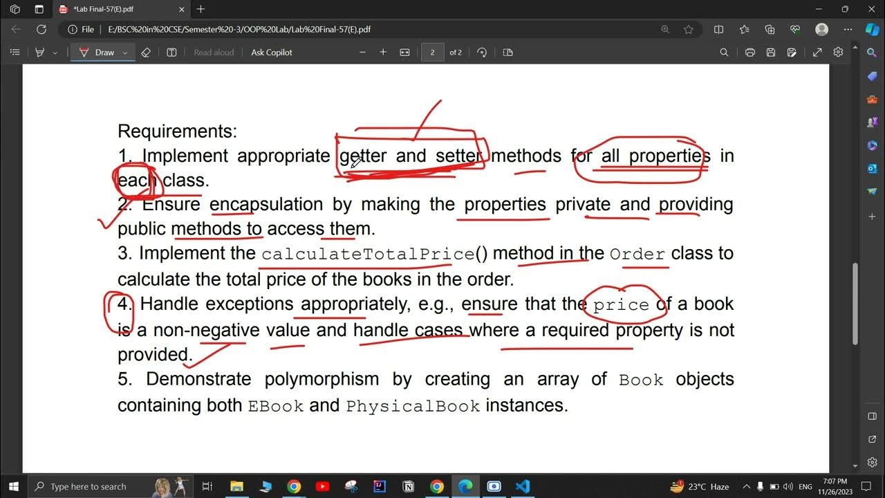 OOP Lab Final Preparation || E Section Problem Solve || Ramim - YouTube