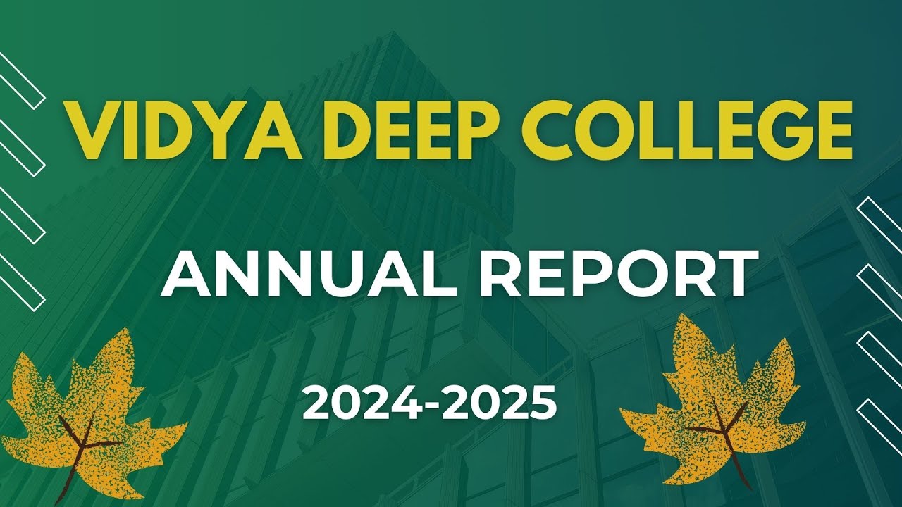 Annual Report - Vidya Deep College, Bengaluru. - YouTube