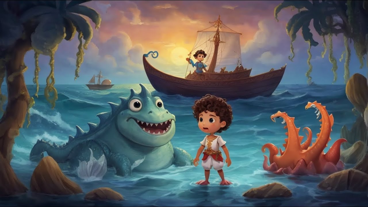 The Brave Prince and the Playful Sea Monster | Moral Stories | Bedtime ...