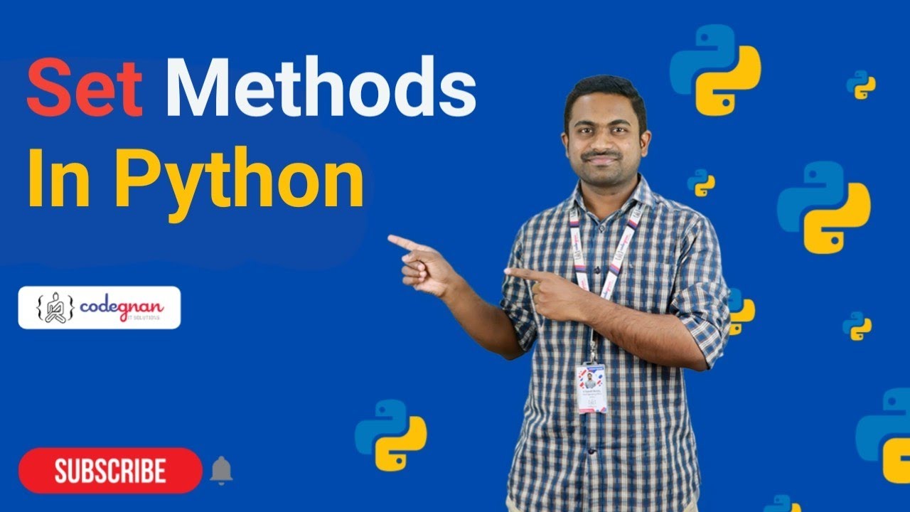 Set Methods In Python Python Tutorials 2022 Codegnan Youtube 4503
