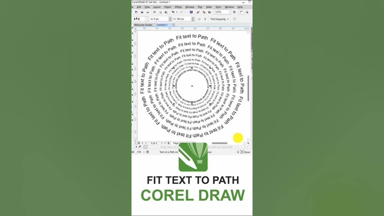 Tutorial Corel Draw for Beginners series 01 | Fit text to Path #shorts #youtube #coreldraw - YouTube