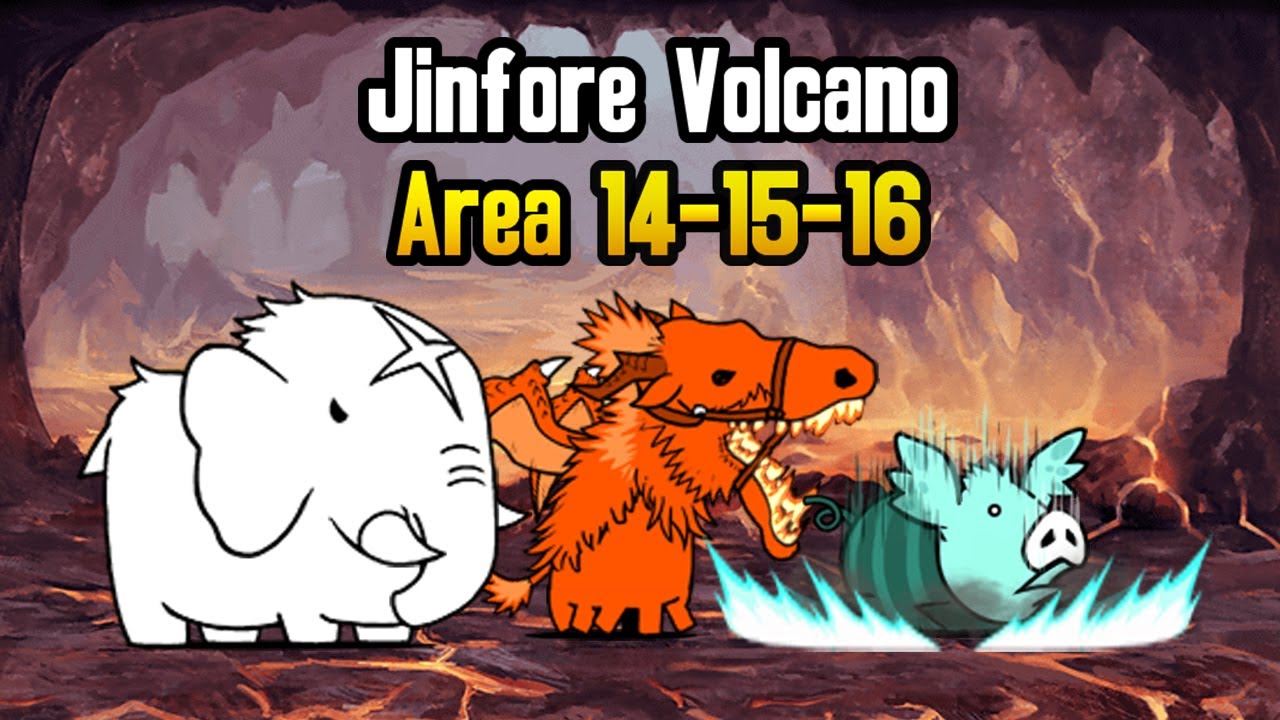 Jinfore Volcano: Infernal Crater Area 14~16!! [The Battle Cats] - YouTube