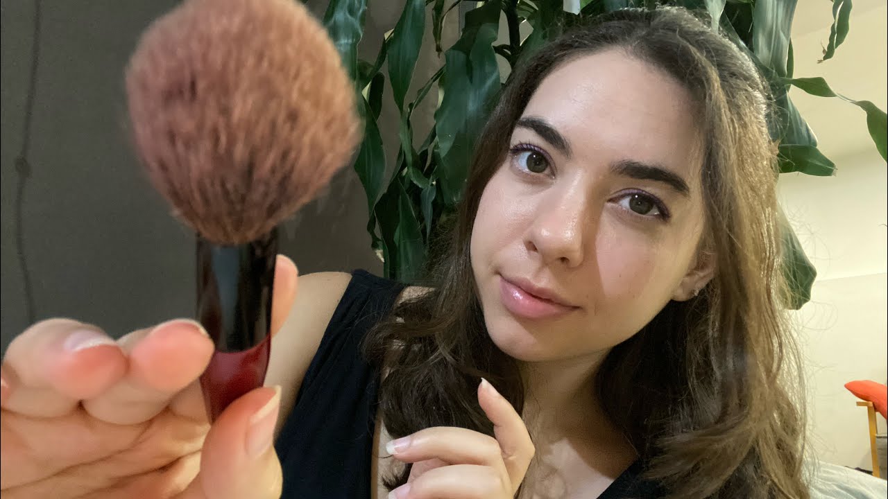 Tingly Face Brushing to Make You Sleepy | Inaudible Whisper ASMR - YouTube