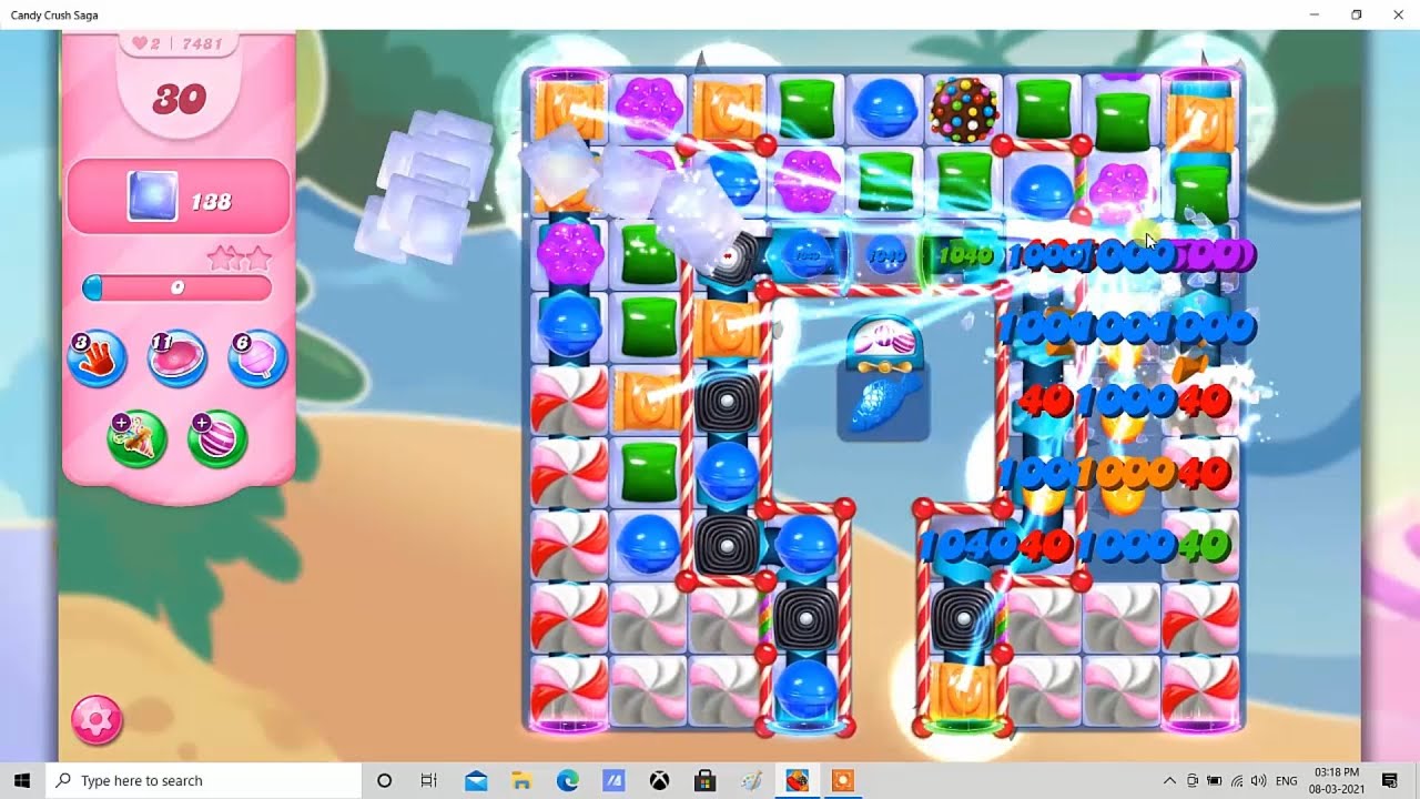 Candy Crush Saga Level 7481 - YouTube