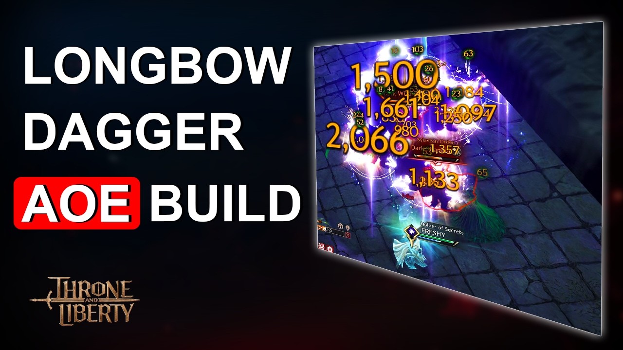 The Best Solo/Group AOE Farming Longbow Dagger Build in Throne and ...