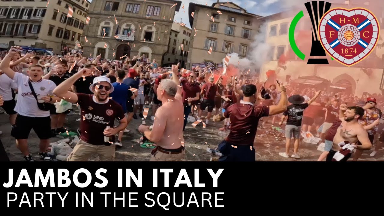 Hearts Fans Partying in Florence Italy 🇮🇹 Fiorentina vs ...
