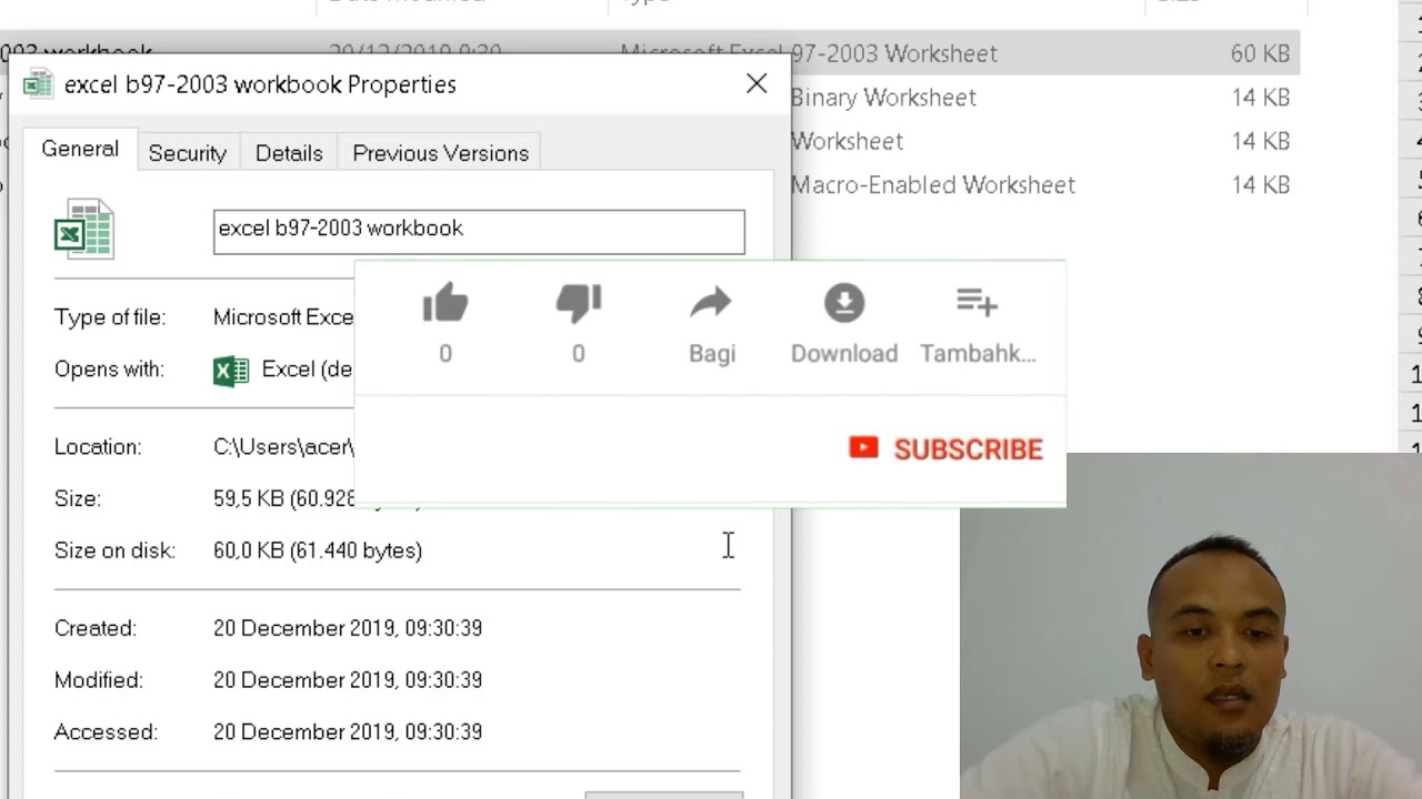 JENIS-JENIS FILE EXCEL | TYPES OF EXCEL FILE - YouTube