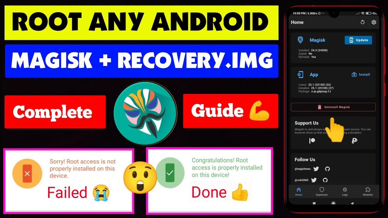 How To Root Android 11 12 10 9 8 Version Magisk App Rooting ...