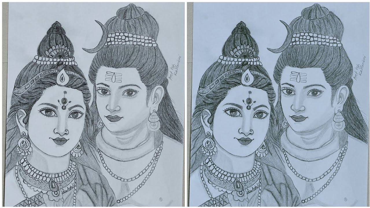 Mahashivratri special drawing//Shiva pravati drawing//Mahashivratri ...
