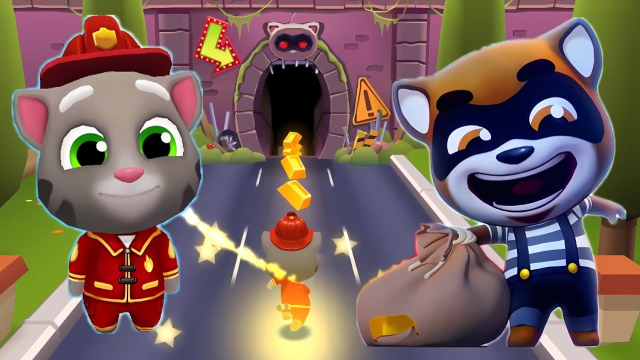 Talking Fireman Tom Gold Run Gameplay Episode 393 | Blazing Trails and ...