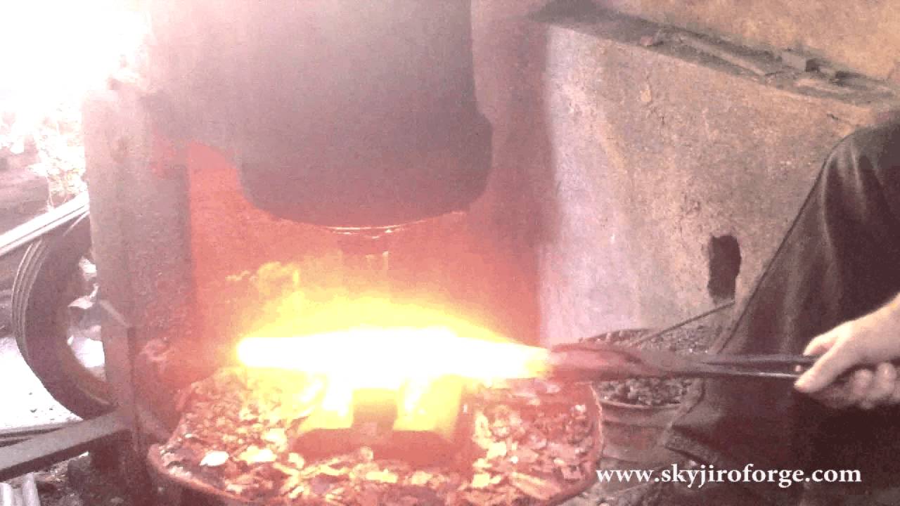 SkyJiro Forge Master Smith Kinzan Forging Samurai Sword Video 1 - YouTube
