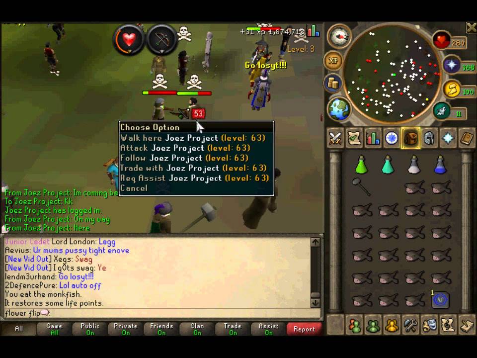 runescape: pure pking commentary - YouTube