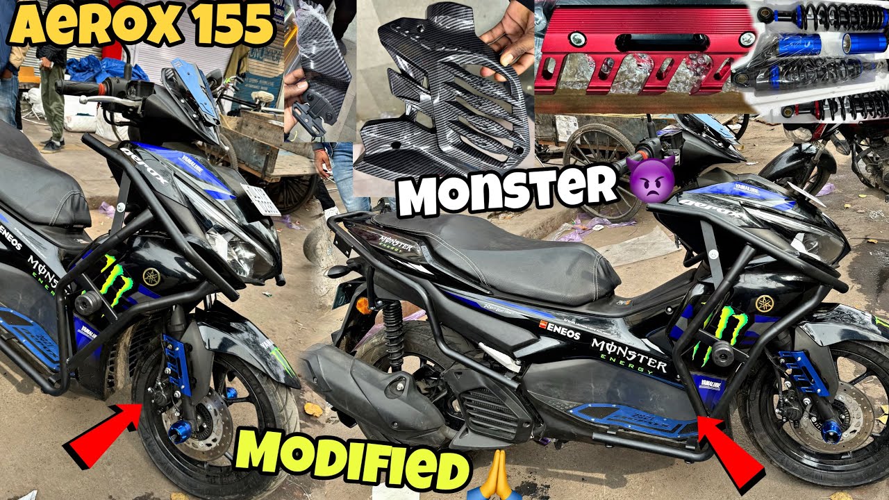 aerox 155 modified | aerox modification | aerox155 crash guard | Skd ...