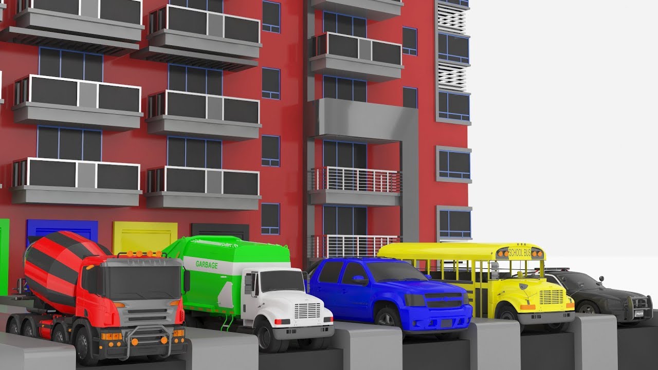 Colors for Children to Learn with Street Vehicles, Learn Colors With ...