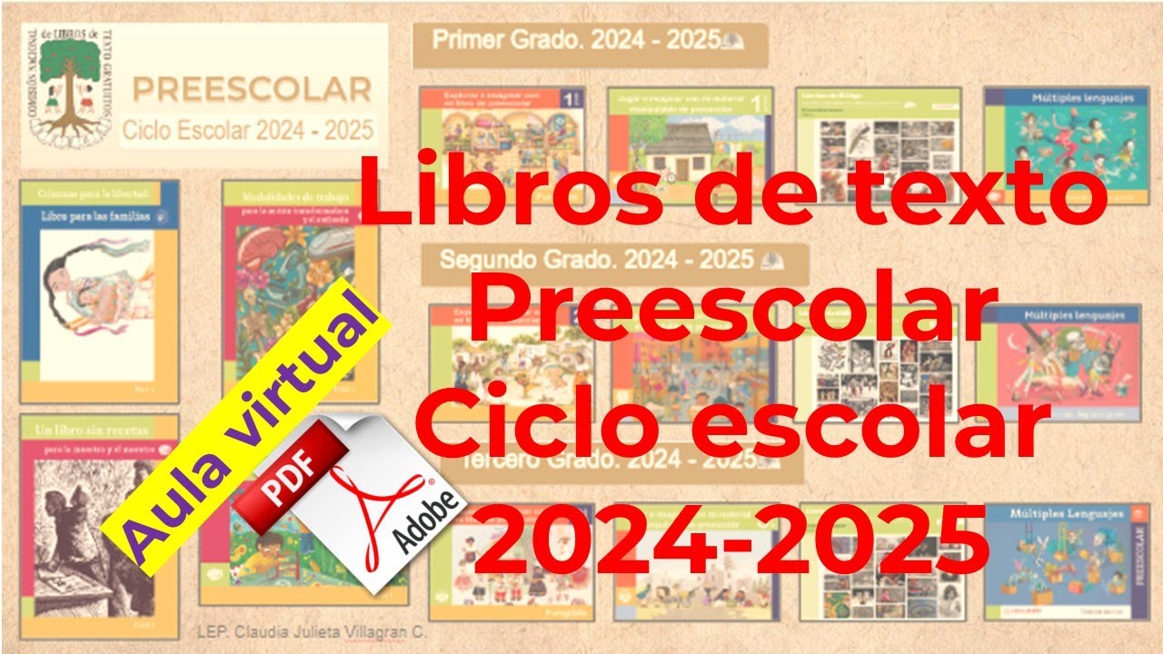 Libros de texto gratuitos Preescolar ciclo escolar 2024-2025 - YouTube