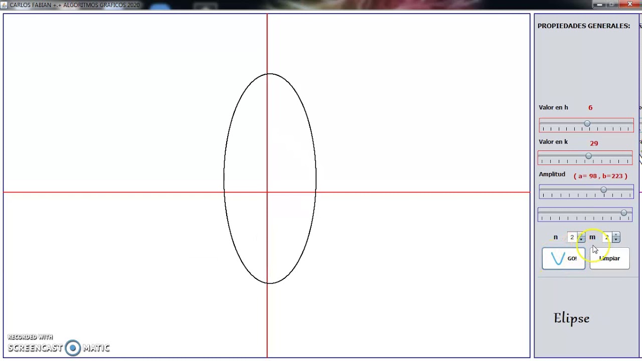 Dibujando hipérbola, parabola, circulo, elipse y linea recta en JAVA - YouTube