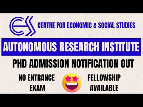 Autonomous Research Institute PhD Admission Update||Direct Interview ...