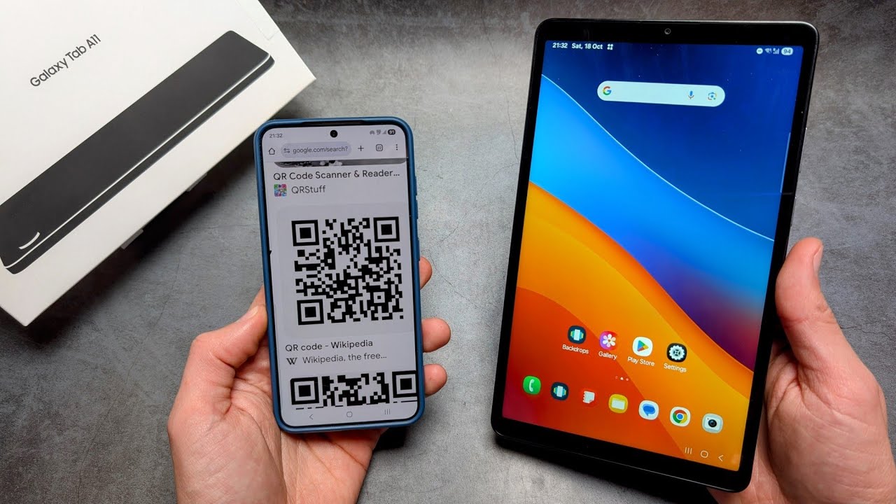 How to Scan QR Code with Samsung Galaxy Tab A11 / A11+ - YouTube